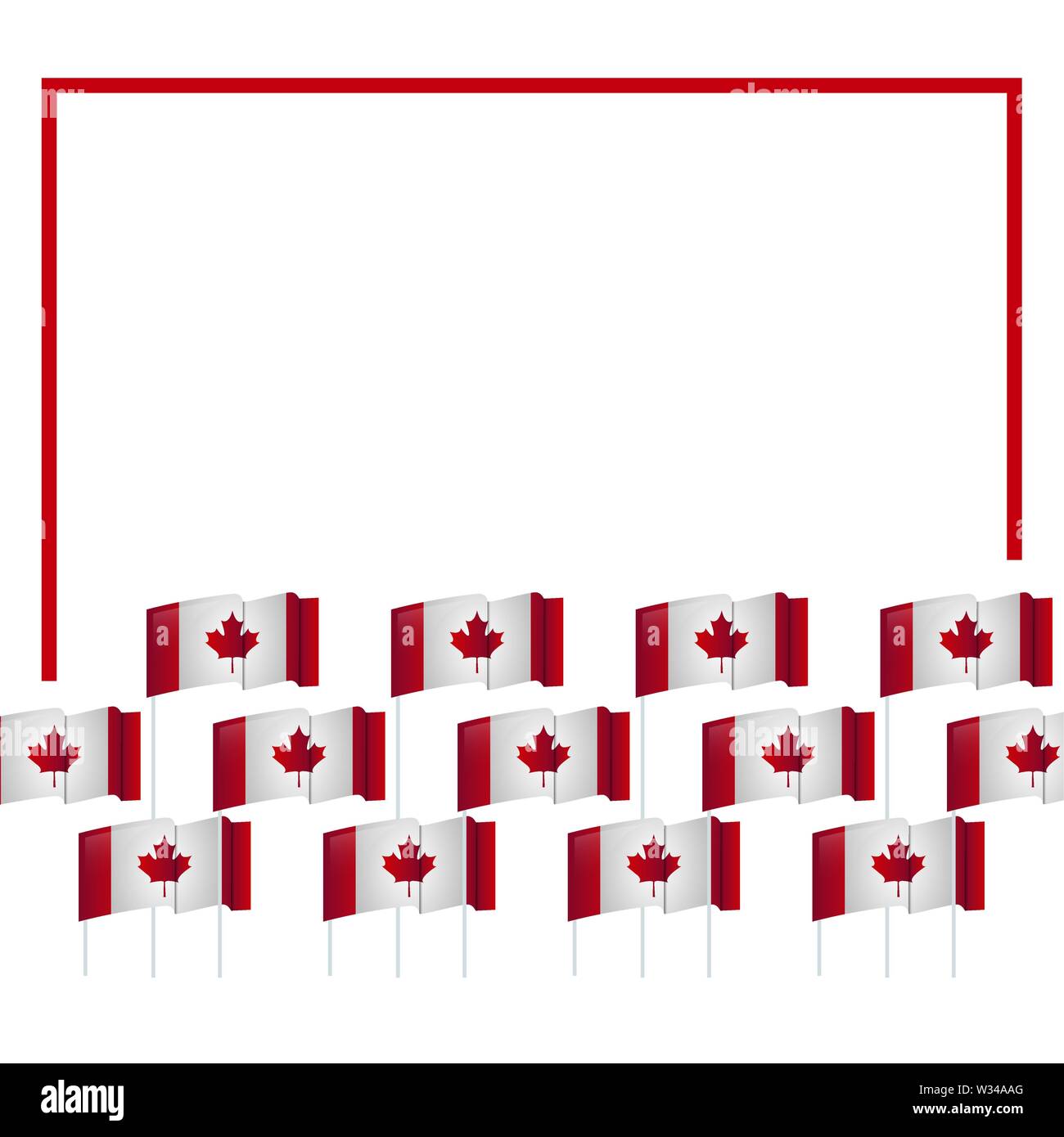 frame with flags of canada vector illustration design Stock Vector ...