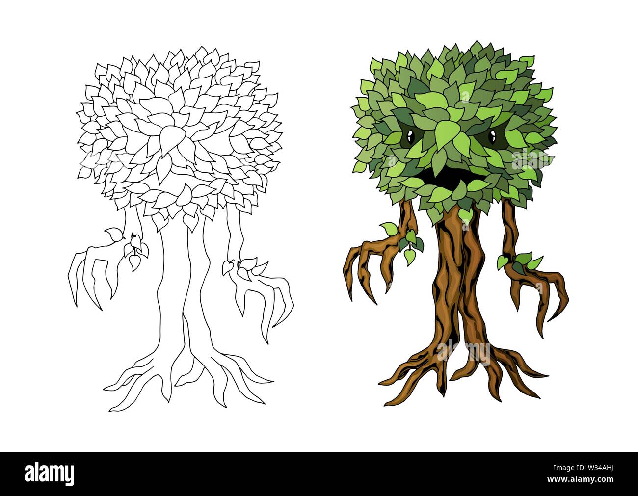 Carnivorous plant cartoon monster Cut Out Stock Images & Pictures - Alamy