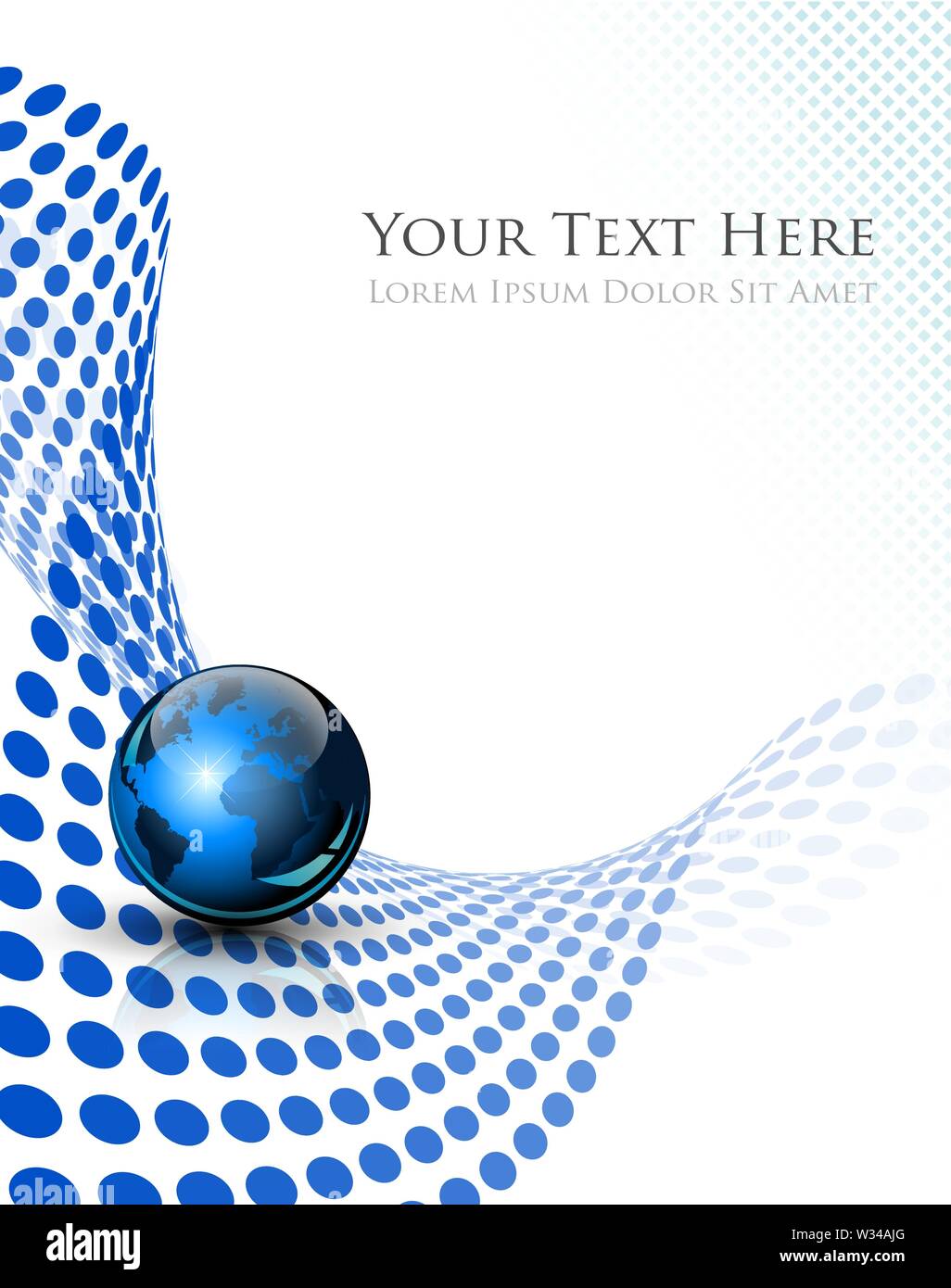 Abstract dots background with dedicated room for your text and logo ...