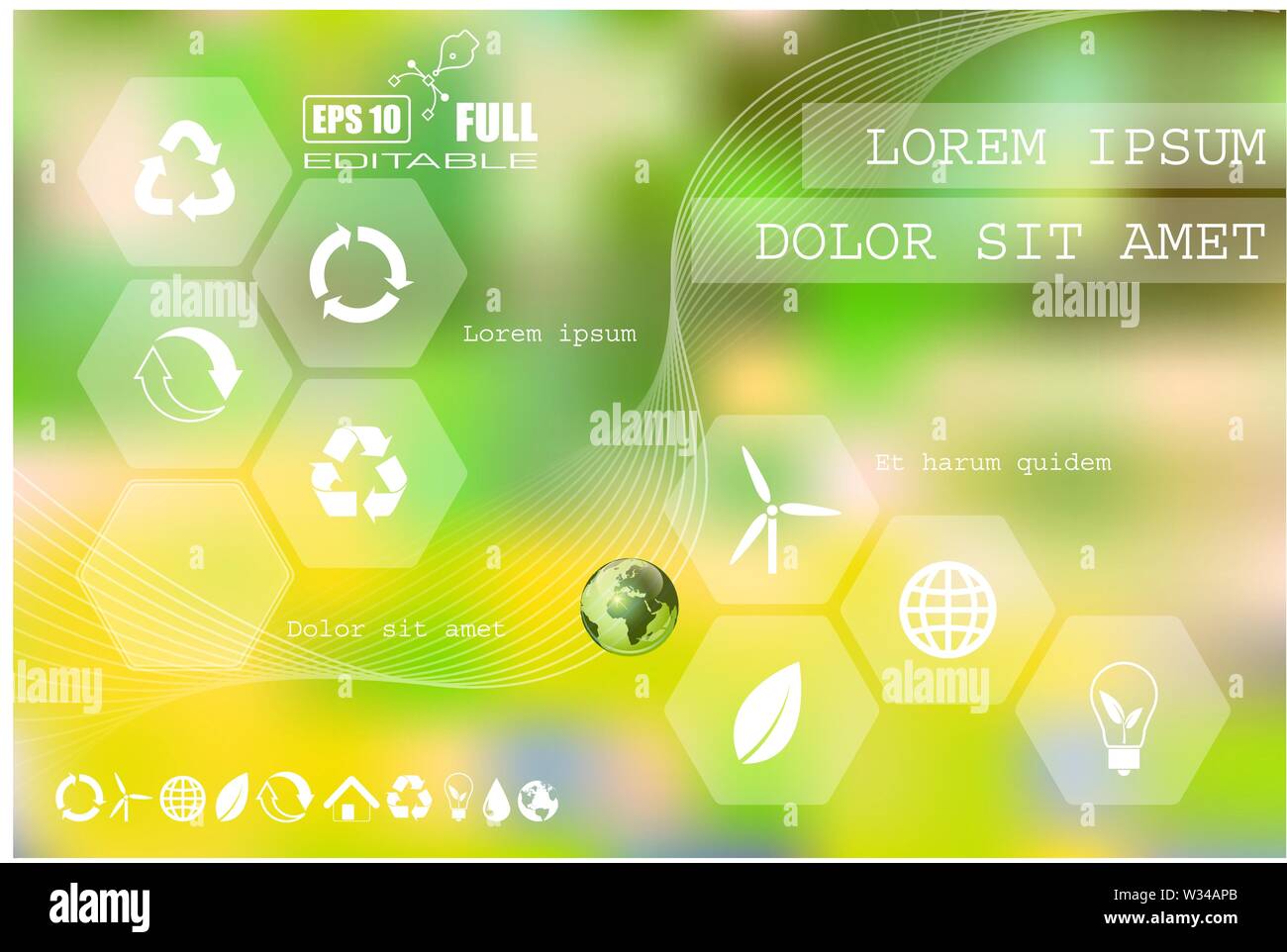 Environment. Vector web and mobile interface info graphic template ...