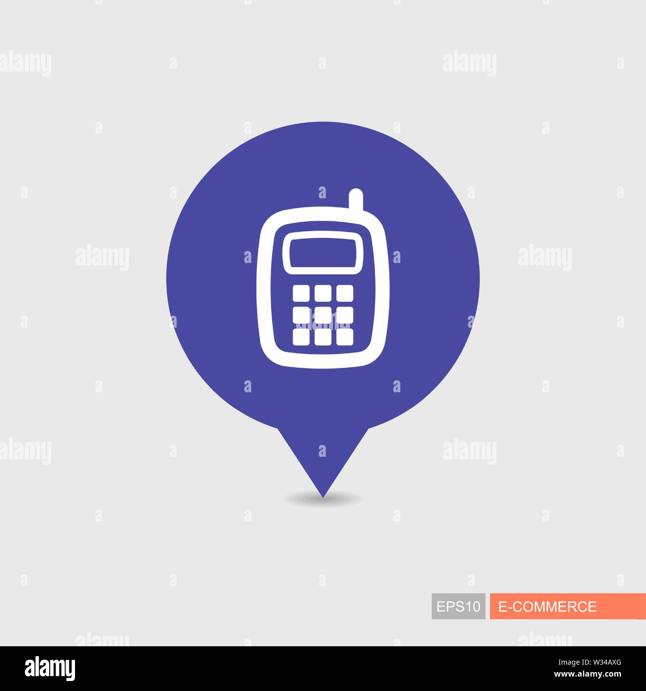 Mobile phone pin map icon. Smart phone. E-commerce sign. Map pointer ...