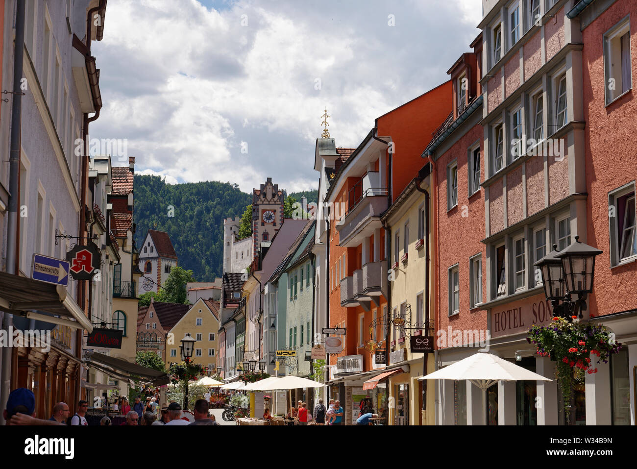 Pretty Black Forest town of Fussen Stock Photo - Alamy