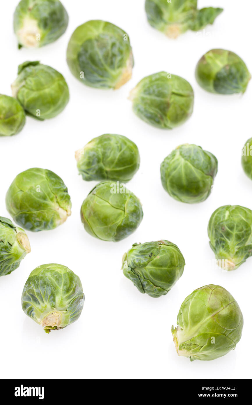 Brussels sprouts isolated on white background Stock Photo - Alamy