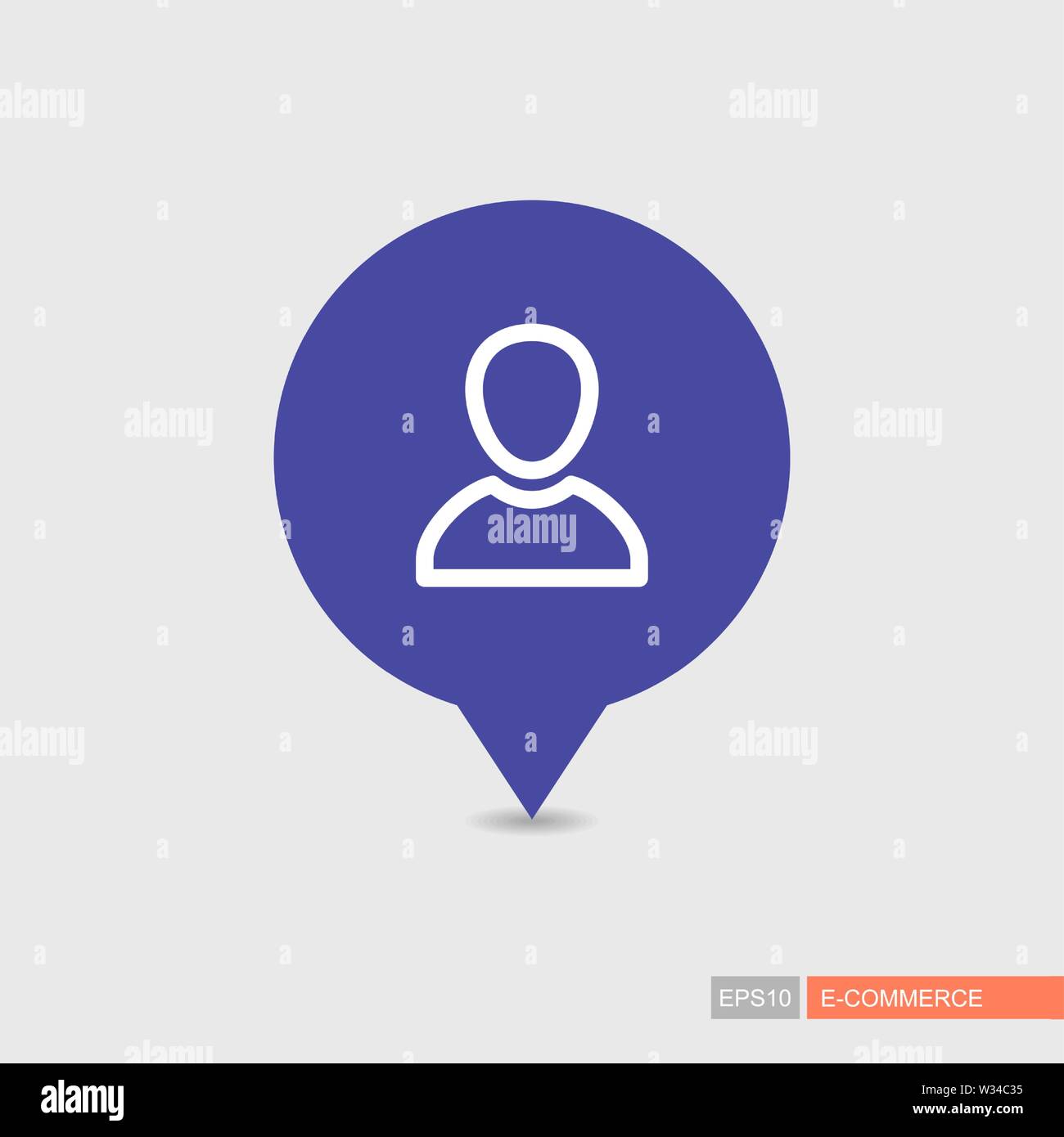 User pin map icon. E-commerce sign. Map pointer. Map markers ...