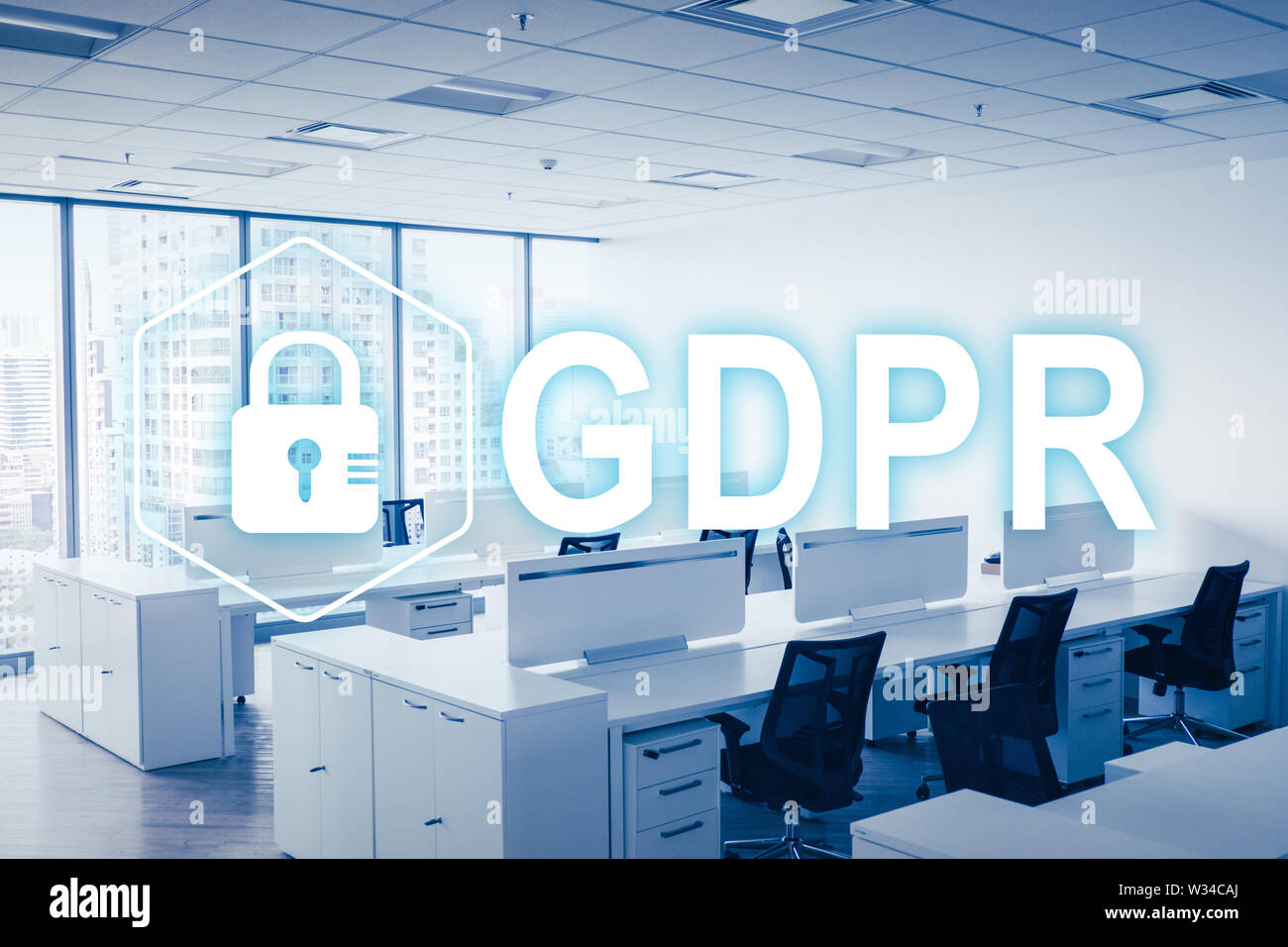 GDPR. Data Protection Regulation. Cyber security and privacy concept ...