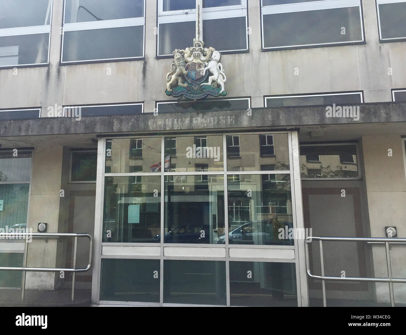 A general view of Newtownards Magistrates' Court where a 26-year-old ...