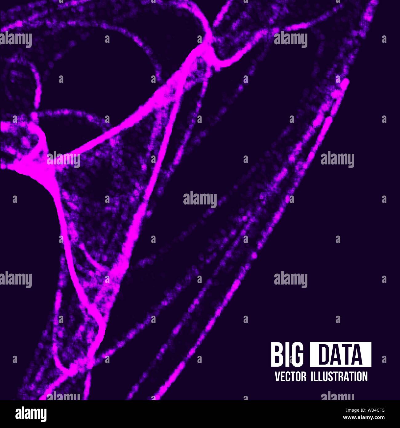 Visual Analytics for Big Data. Vector illustration. Dynamic ...