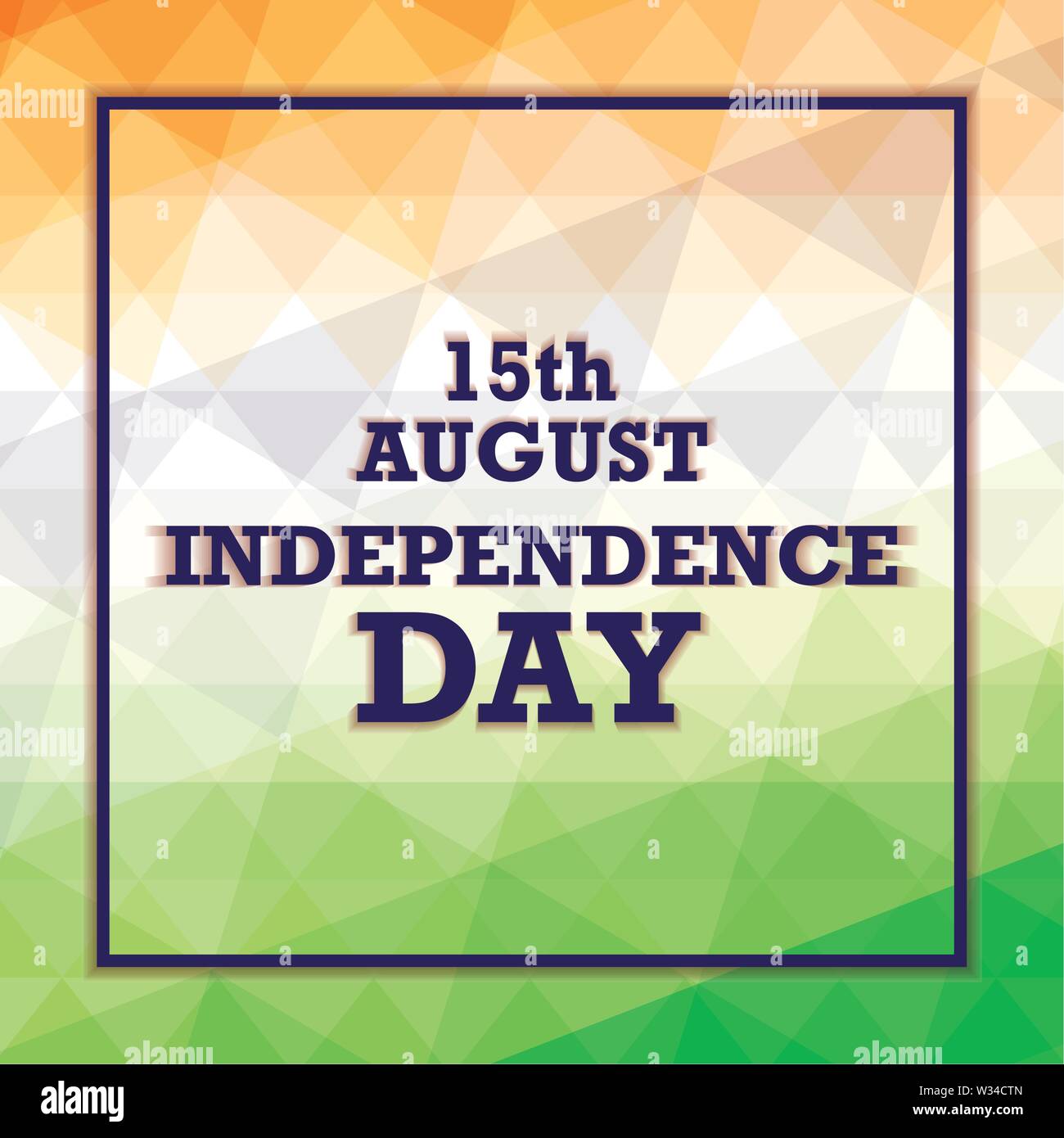 independence day indian label with frame square vector illustration ...