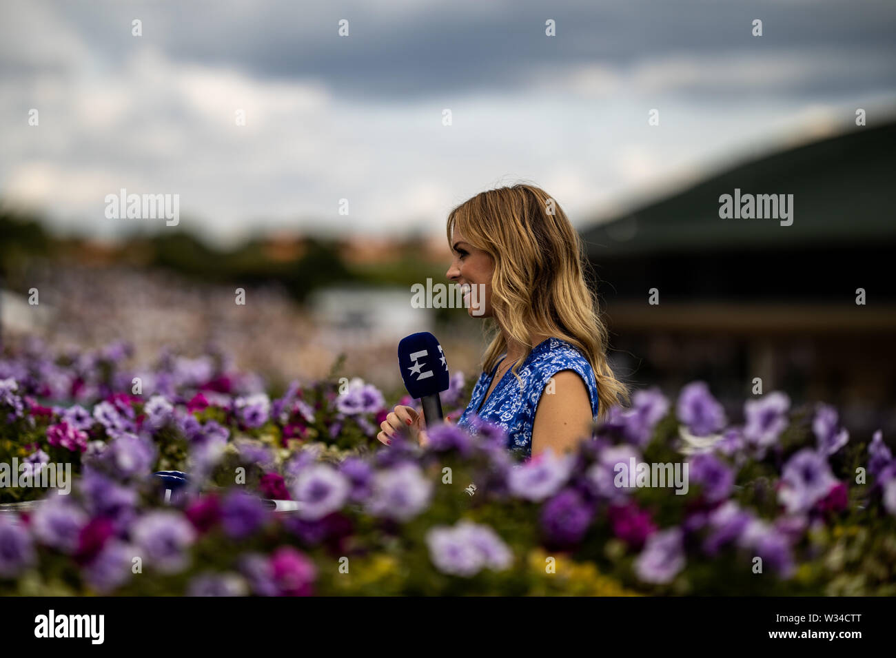 A TV presenter on day eleven of the Wimbledon Championships at the All ...