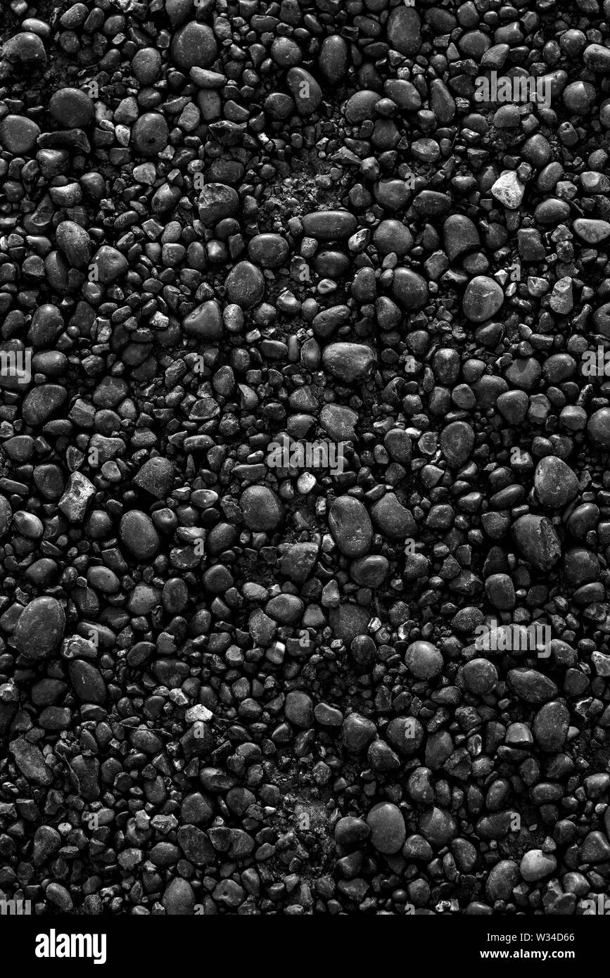 Pebble floor, texture. Black and white Stock Photo - Alamy