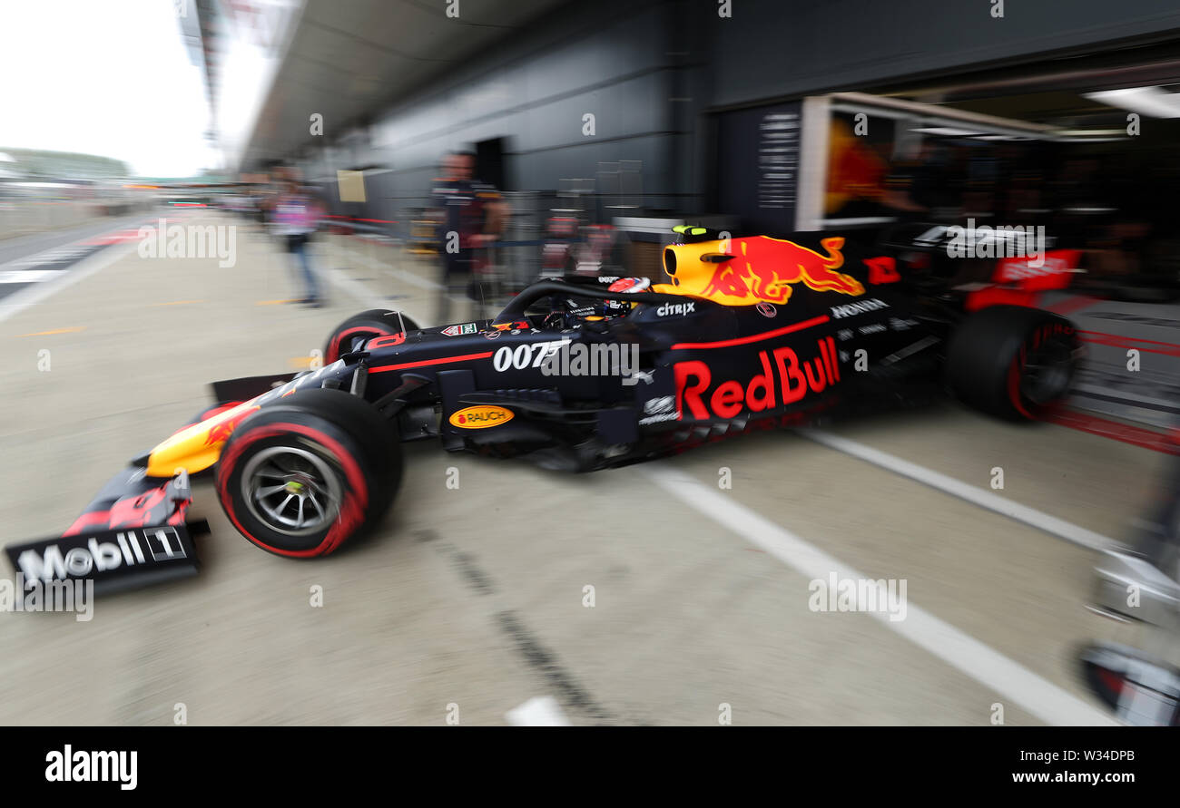 Red Bull's Pierre Gasly during practice day for the British Grand Prix ...