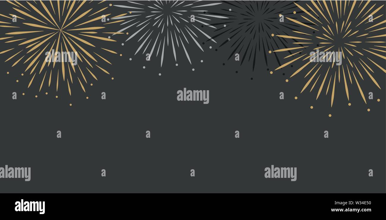 fireworks celebration background with copy space vector illustration ...