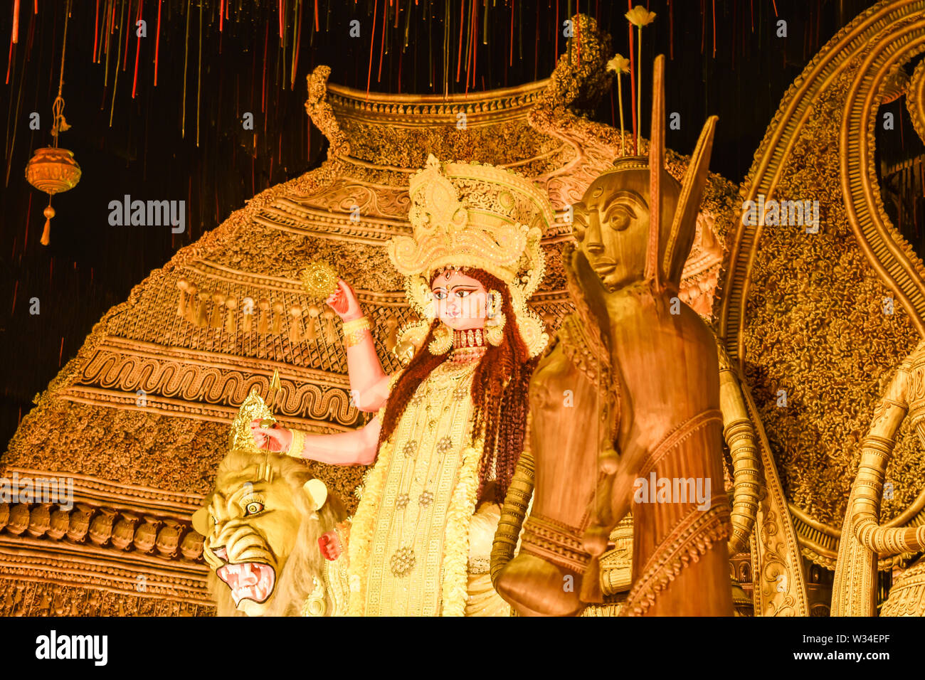 Kolkata West Bengal India October 2018 - Image of goddess devi Maa ...