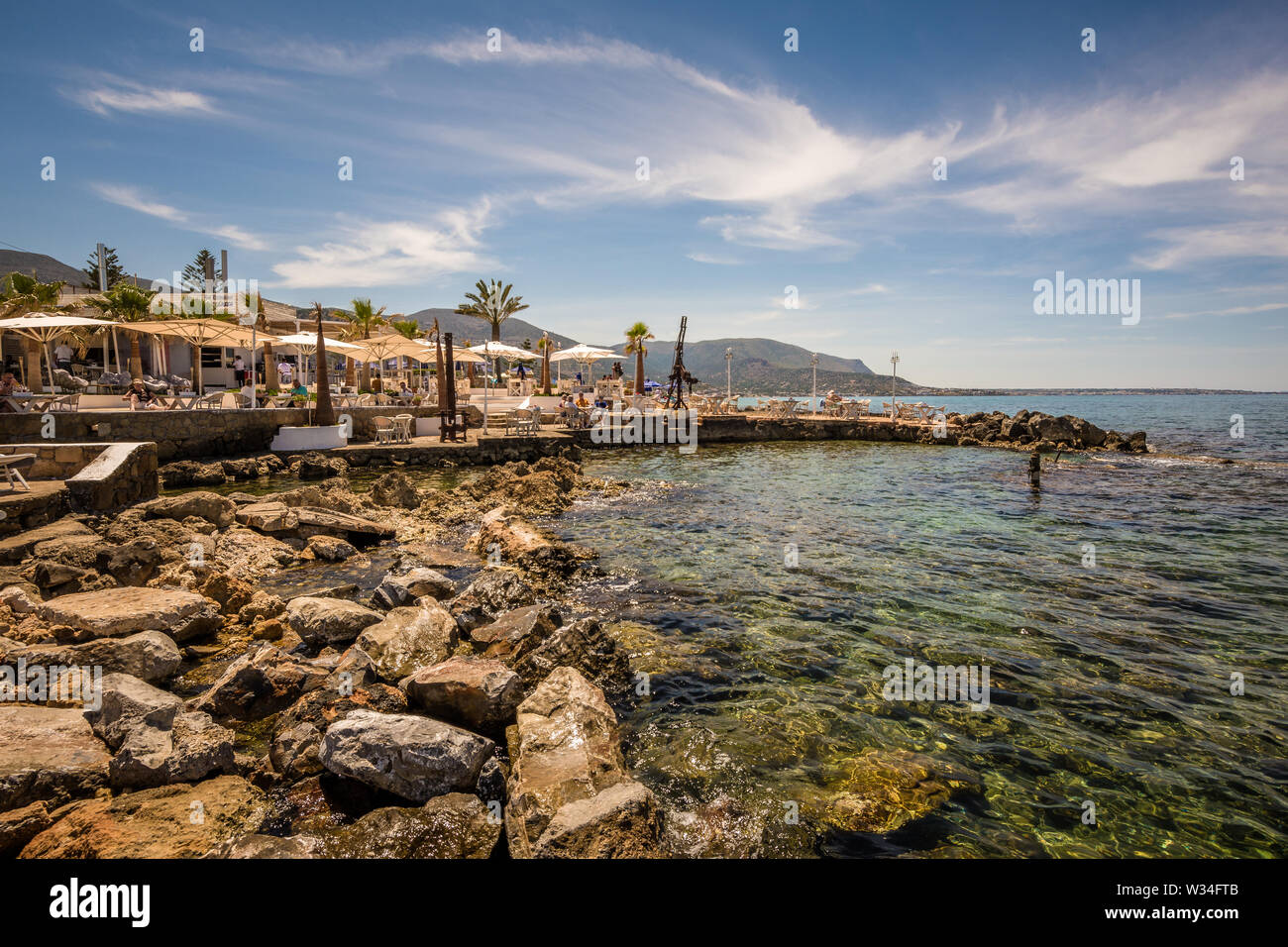 Malia beach crete greece hi-res stock photography and images - Alamy