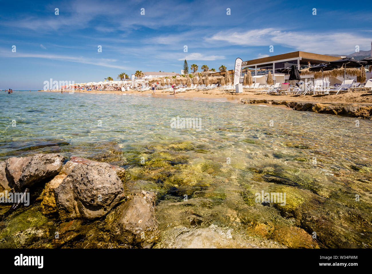 Malia beach crete hi-res stock photography and images - Alamy