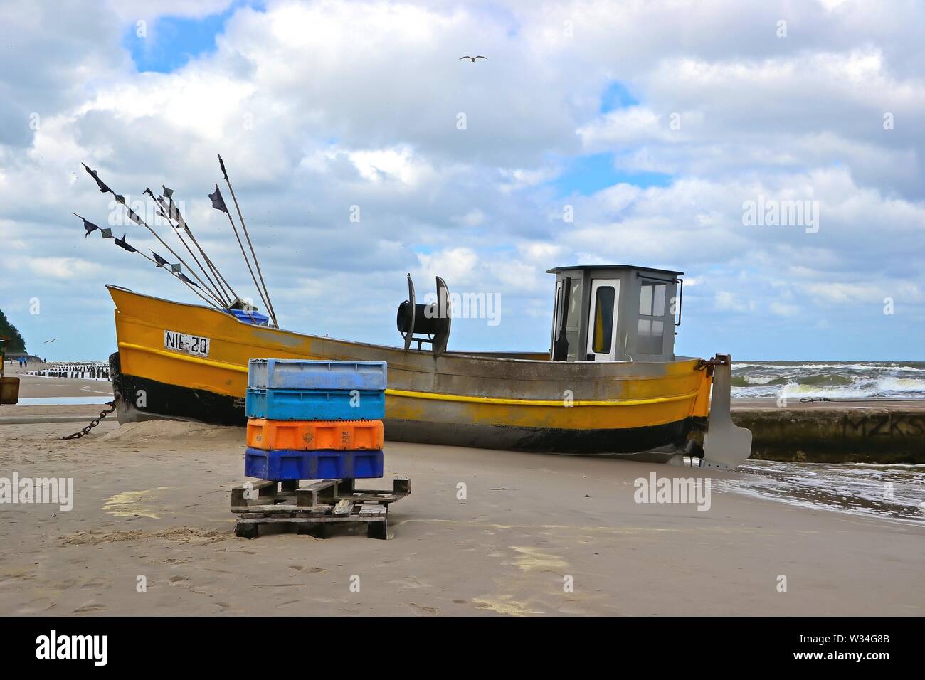 Baltic sea boat fisherman hi-res stock photography and images - Alamy