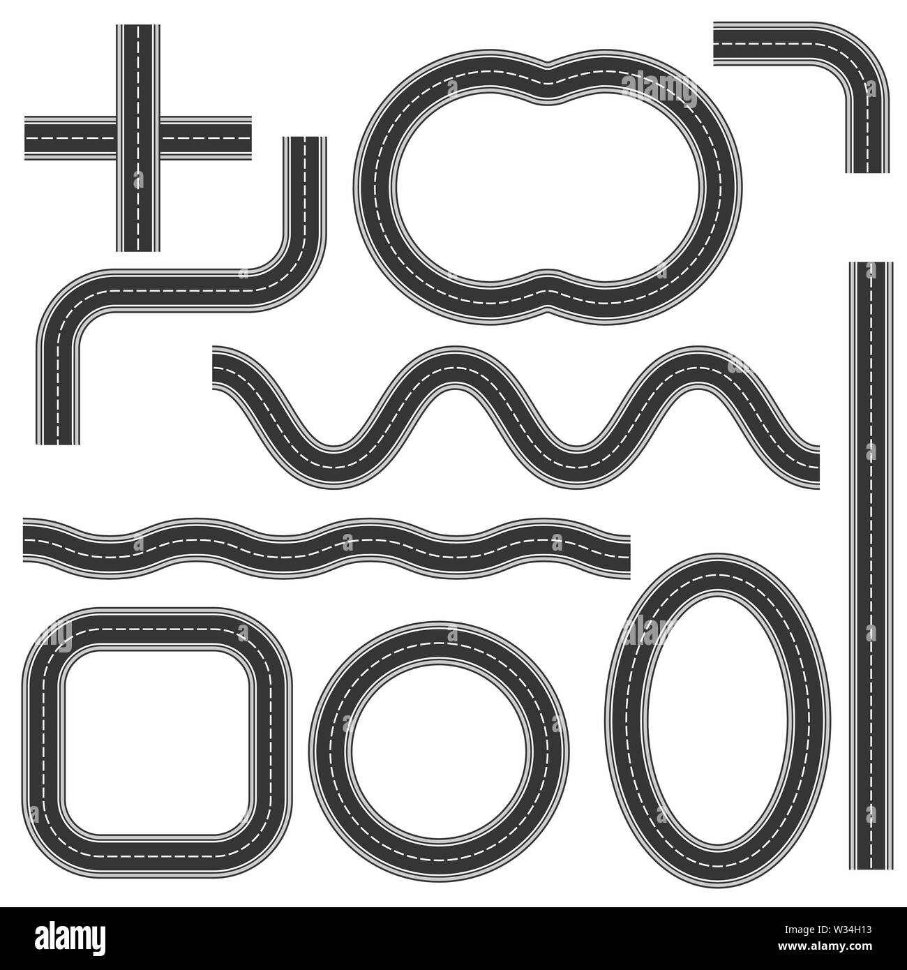 Road and Highway Elements for City Map Creation. Path Desigh for ...