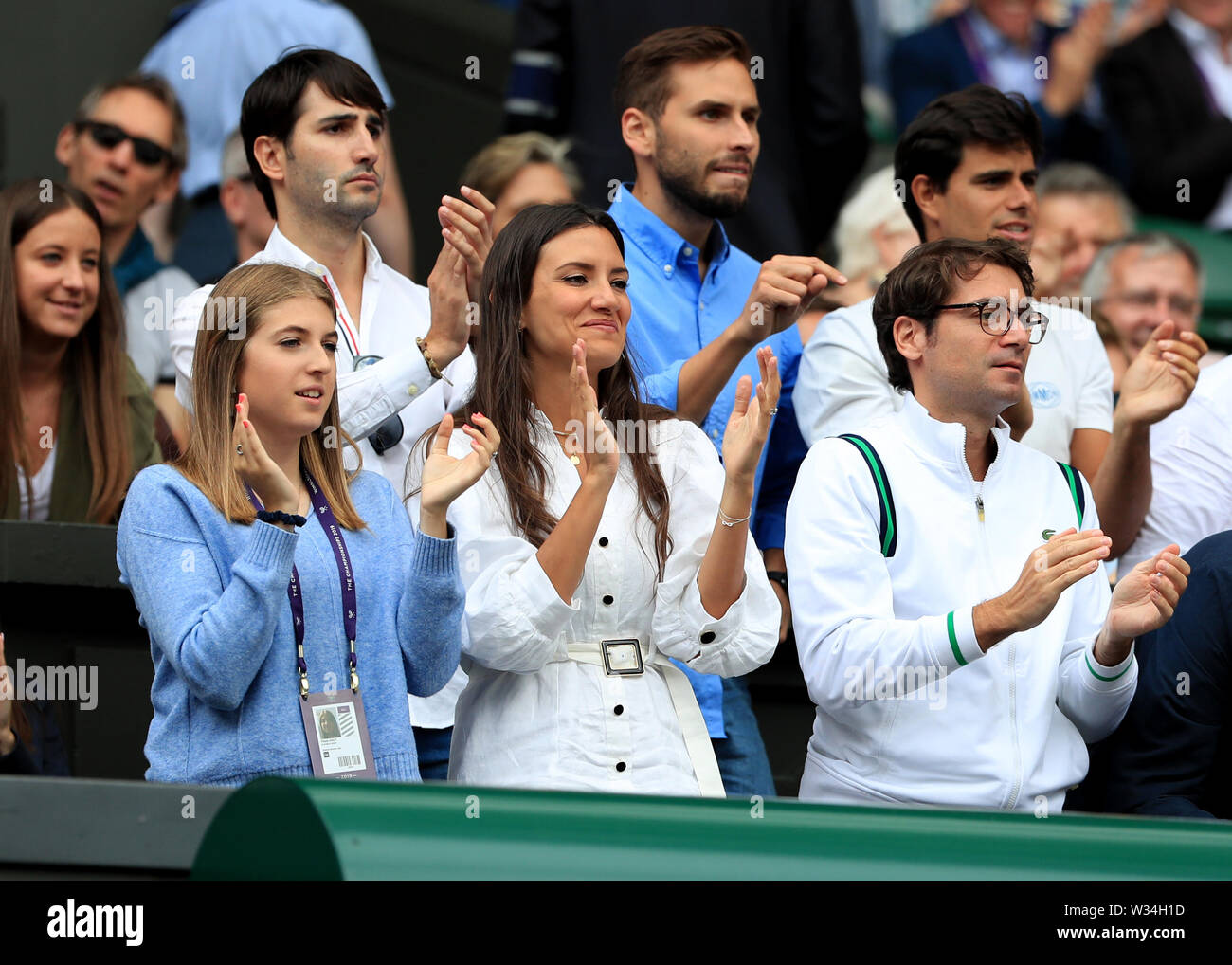 Ana Bodi Tortosa, fiancé of Roberto Bautista Agut on day eleven of the ...
