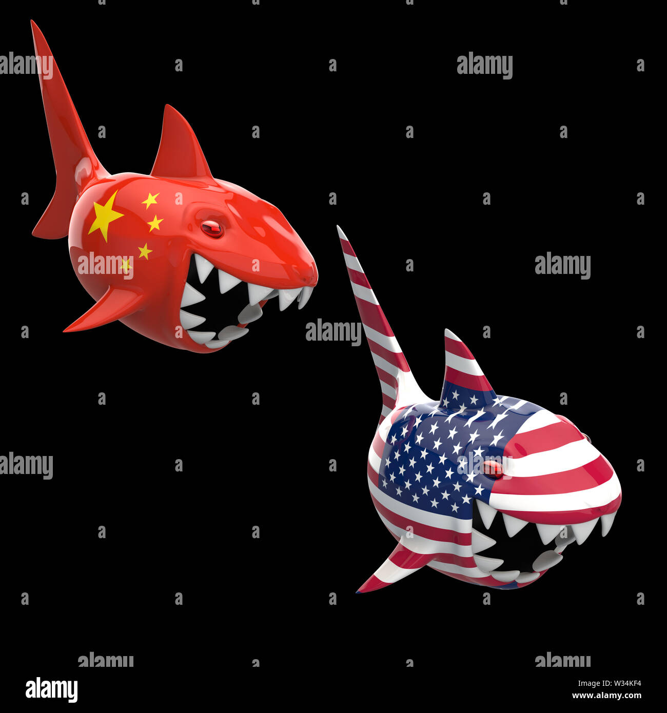 Shark concept - 3D Illustration Stock Photo - Alamy