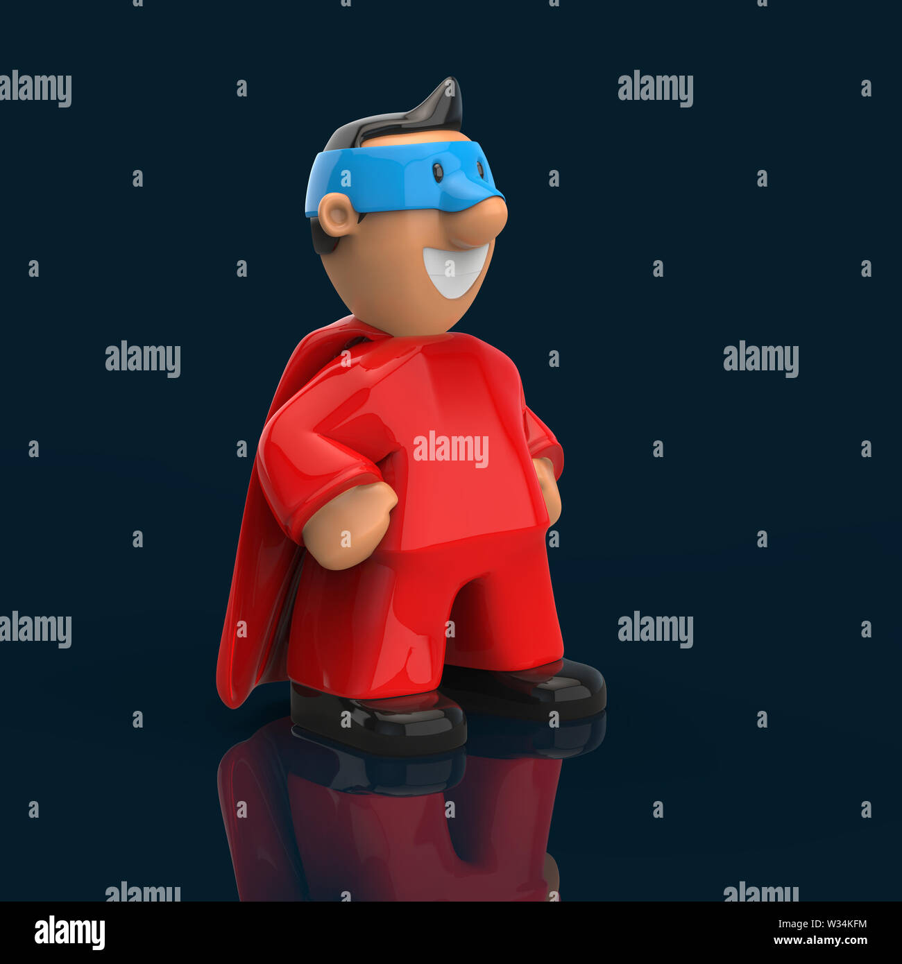 Superhero concept - 3D Illustration Stock Photo - Alamy