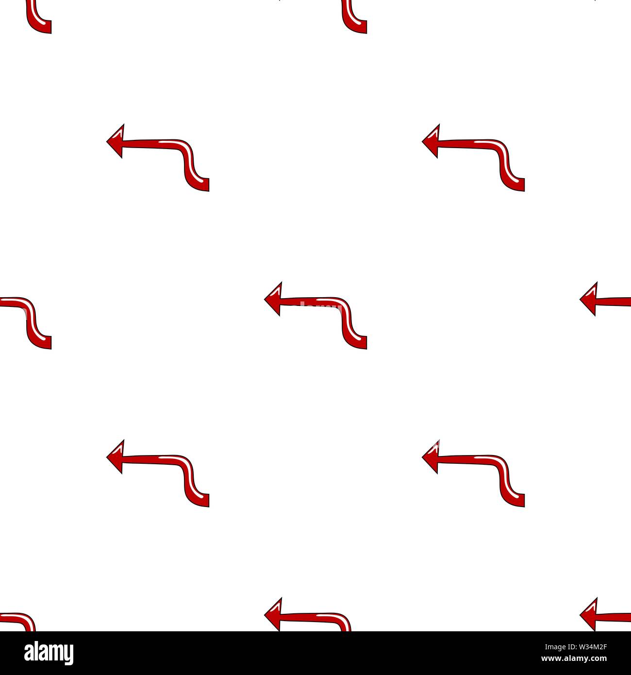 Seamless pattern with red devil tails isolated on white background ...