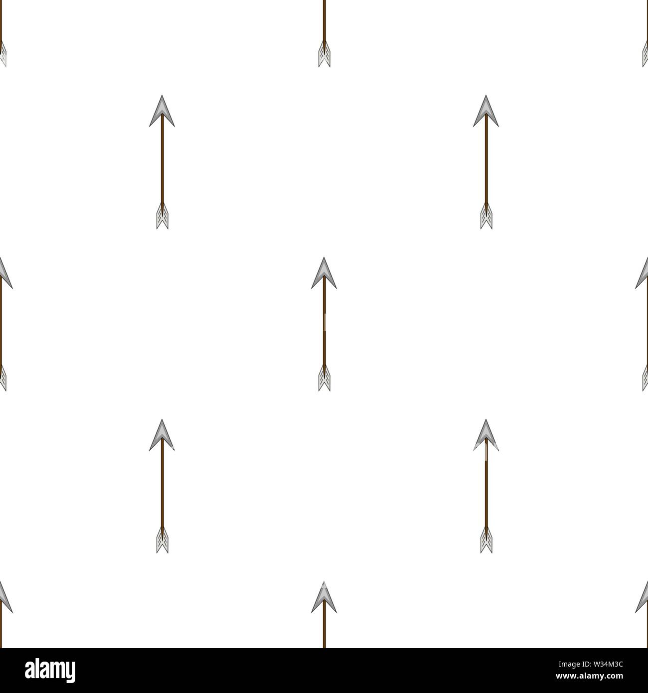 Seamless pattern with arrows on white background. Vector illustration ...