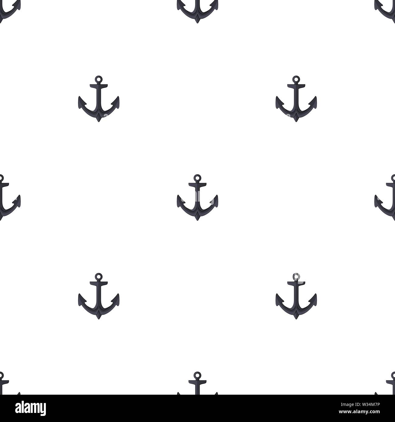 Anchor Pattern Wallpaper Black And White