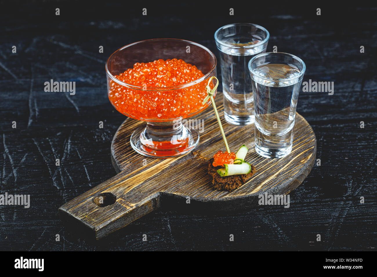 Canapes with red hi-res stock photography and images - Alamy