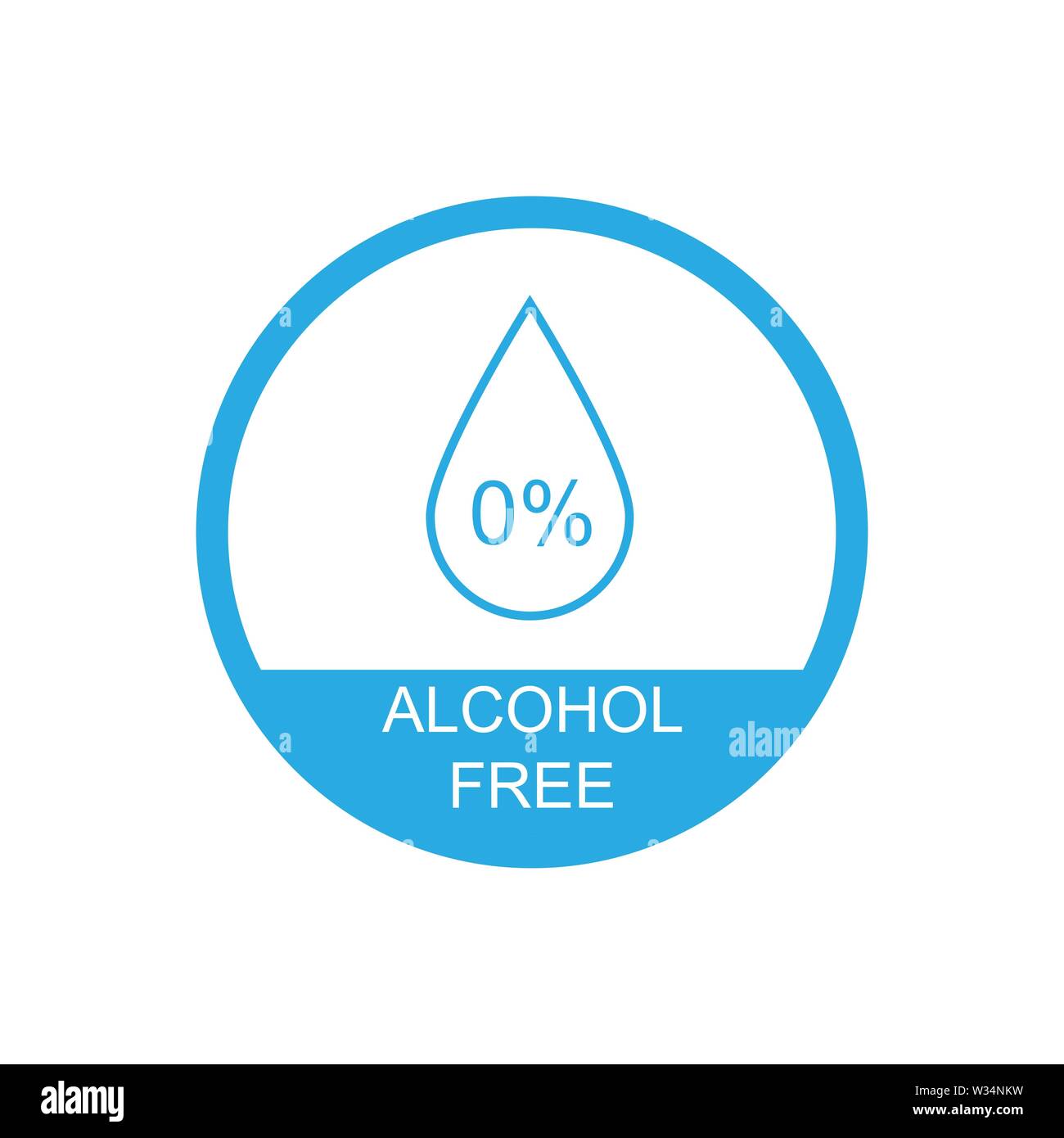 Alcohol free icon symbol simple design. Vector eps10 Stock Vector Image ...