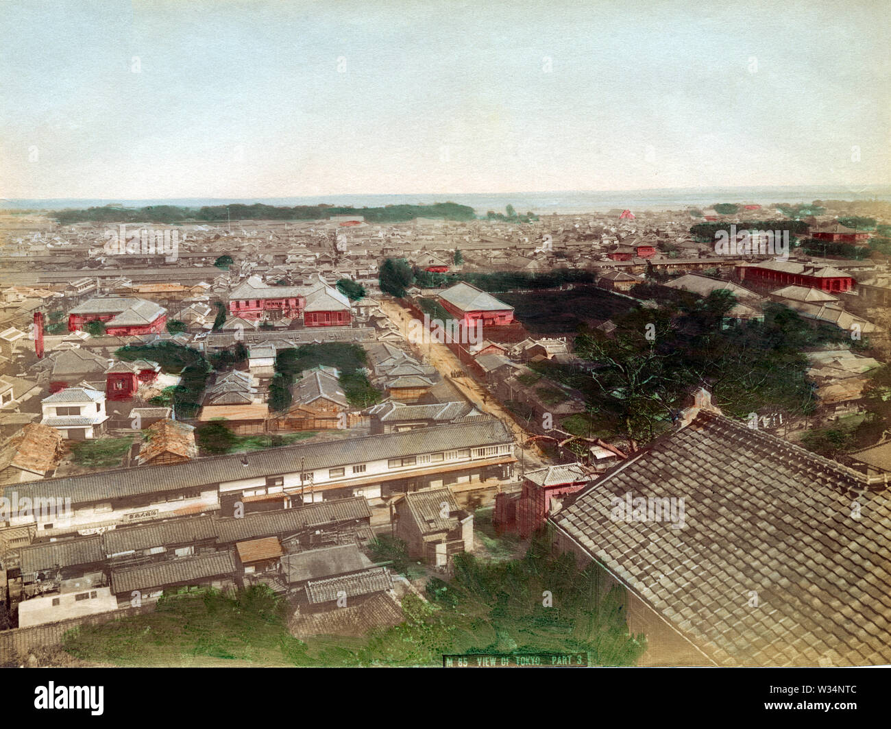 [ 1890s Japan - Tokyo Seen from Atago-yama ] — View on the Shiodome (汐留 ...