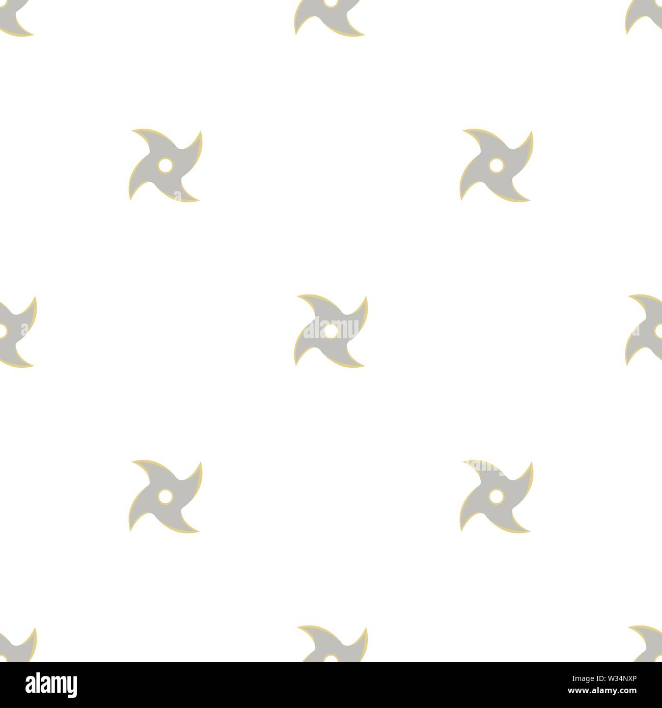Seamless pattern with shurikens. Ninja weapon. Samurai equipment ...