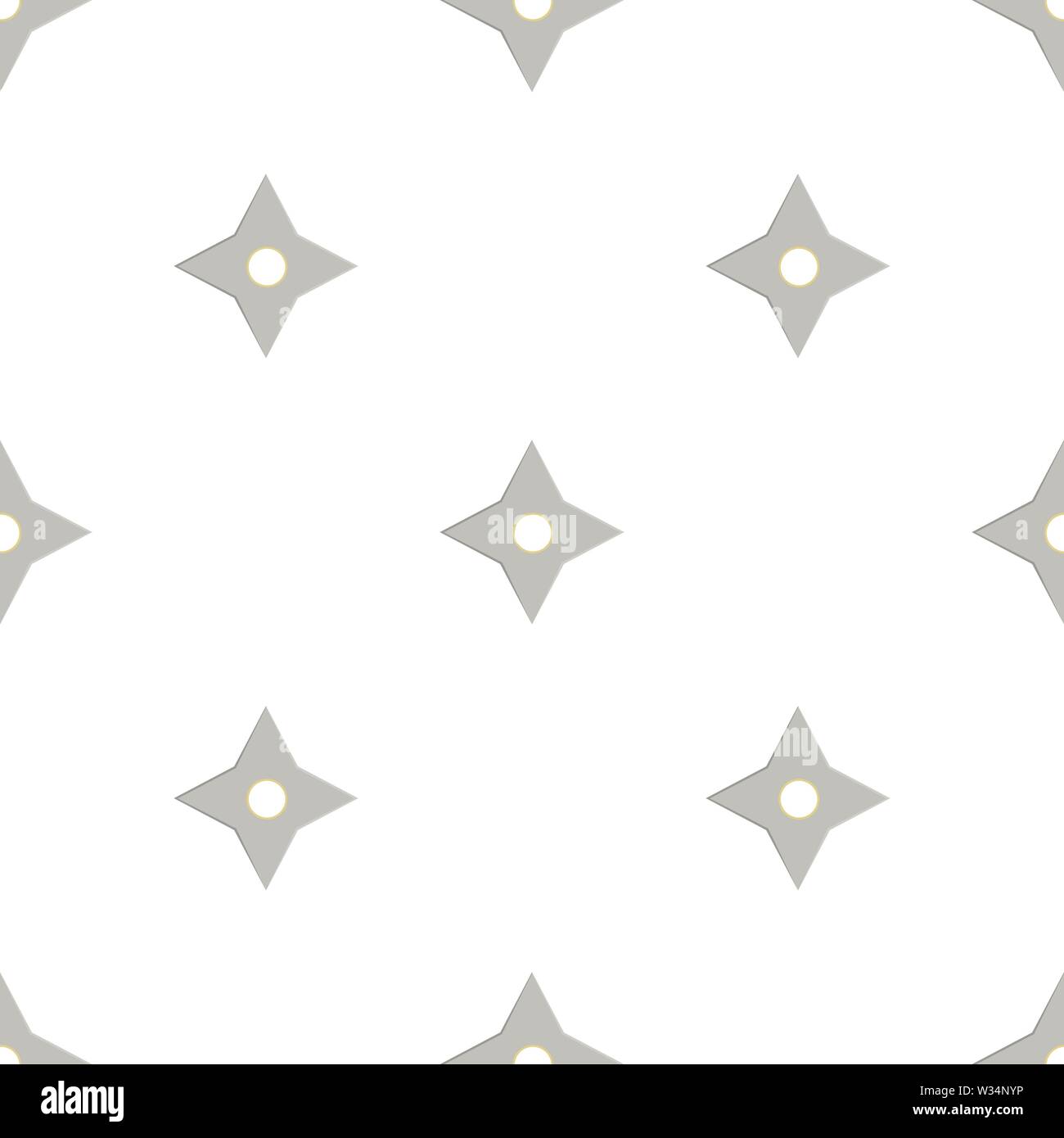 Seamless pattern with shurikens. Ninja weapon. Samurai equipment ...