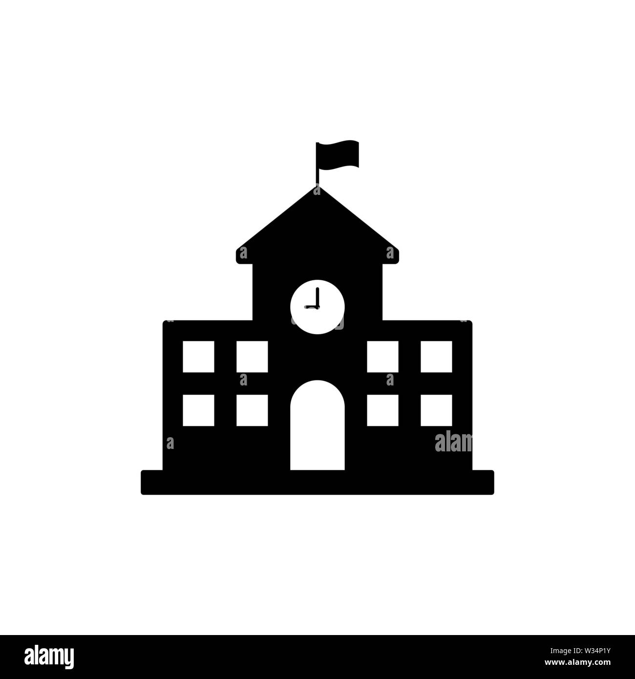 School building icon simple design on white background Stock Vector ...