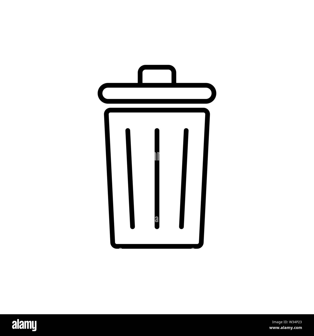 Trash icon symbol simple design on white background Stock Vector Image ...
