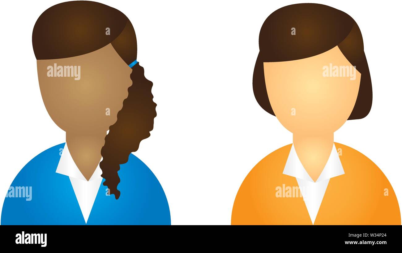 woman executive icons isolated over white background vector Stock ...