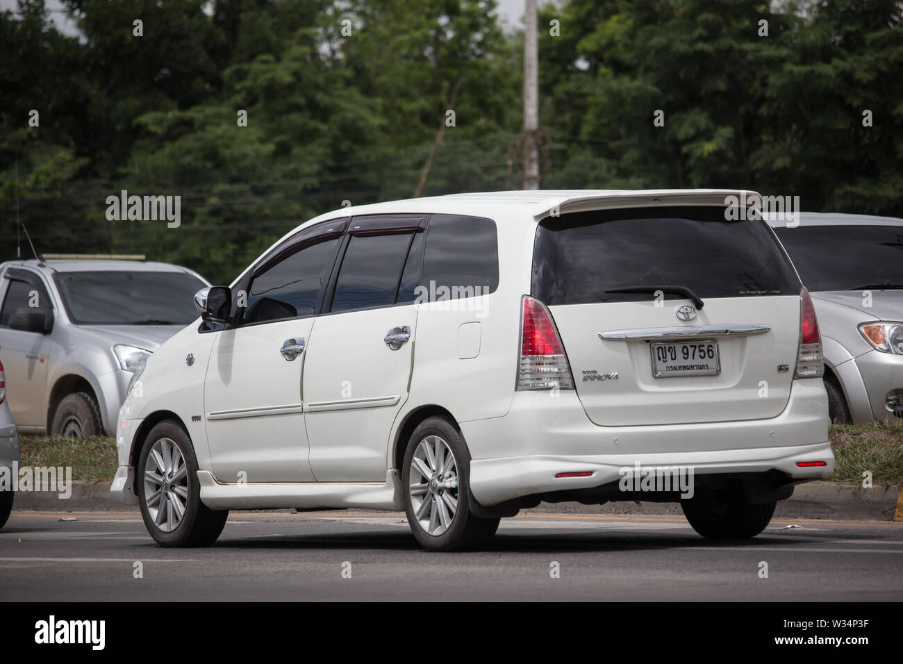 White Toyota Innova Modified