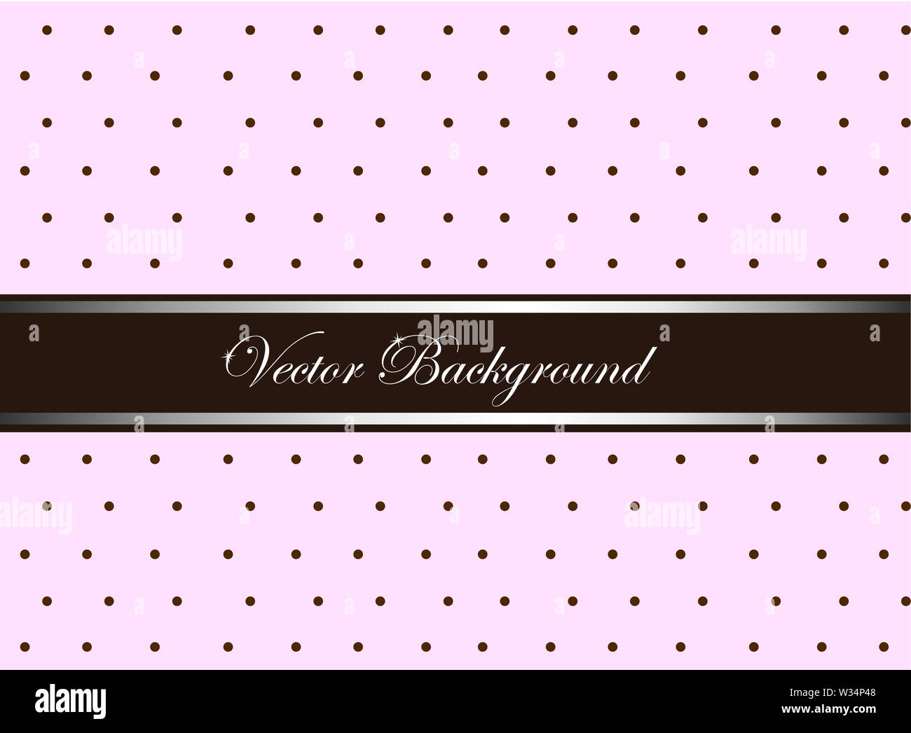 pink and brown cute with circles background vector Stock Vector Image ...