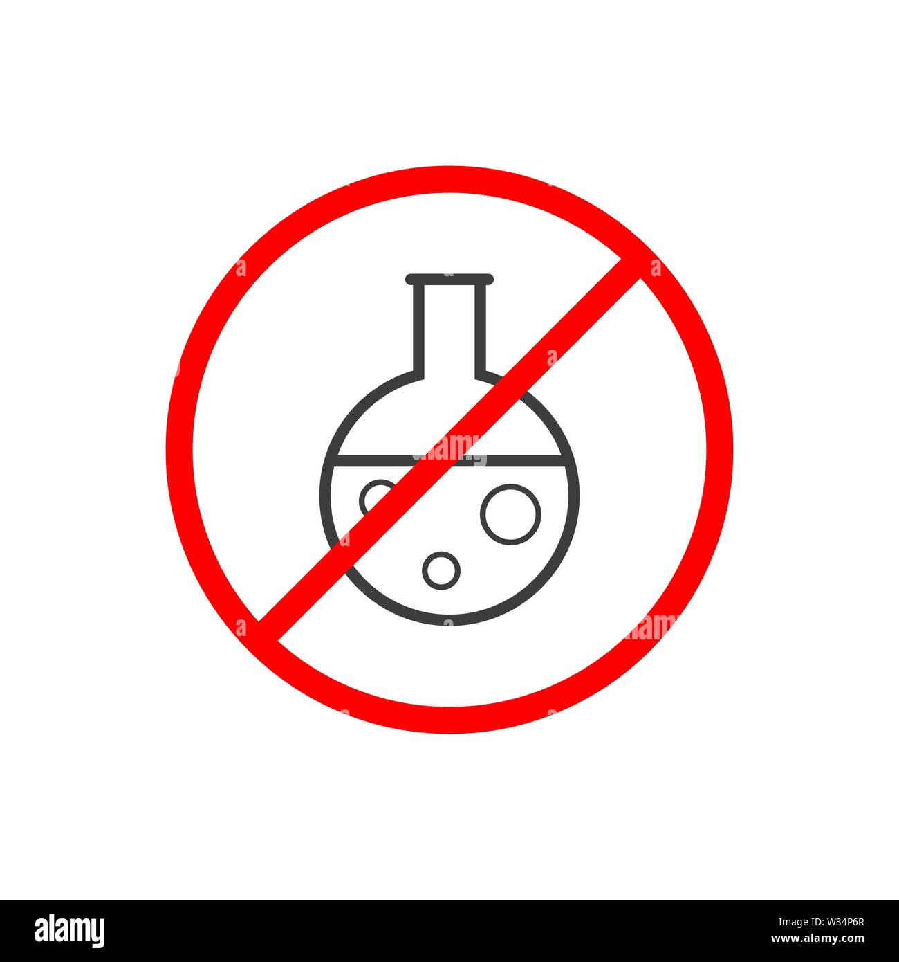 Forbidden sign chemical test hi-res stock photography and images - Alamy