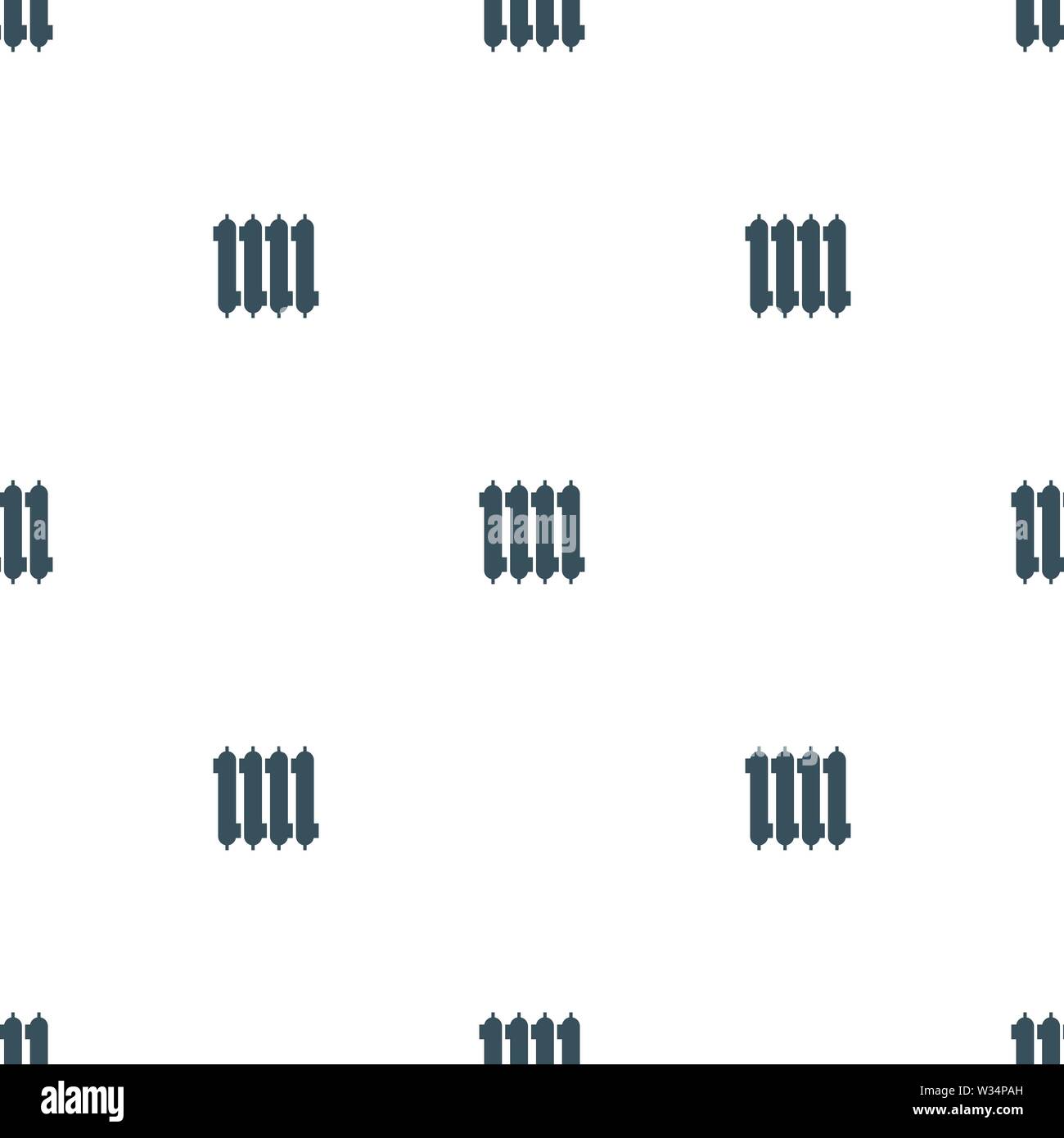 Seamless pattern with radiator on white background. Flat style icon of ...