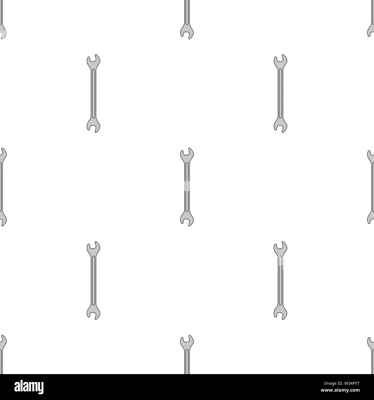 Seamless pattern with wrench icon. Spanner key. Repair symbols. Vector ...