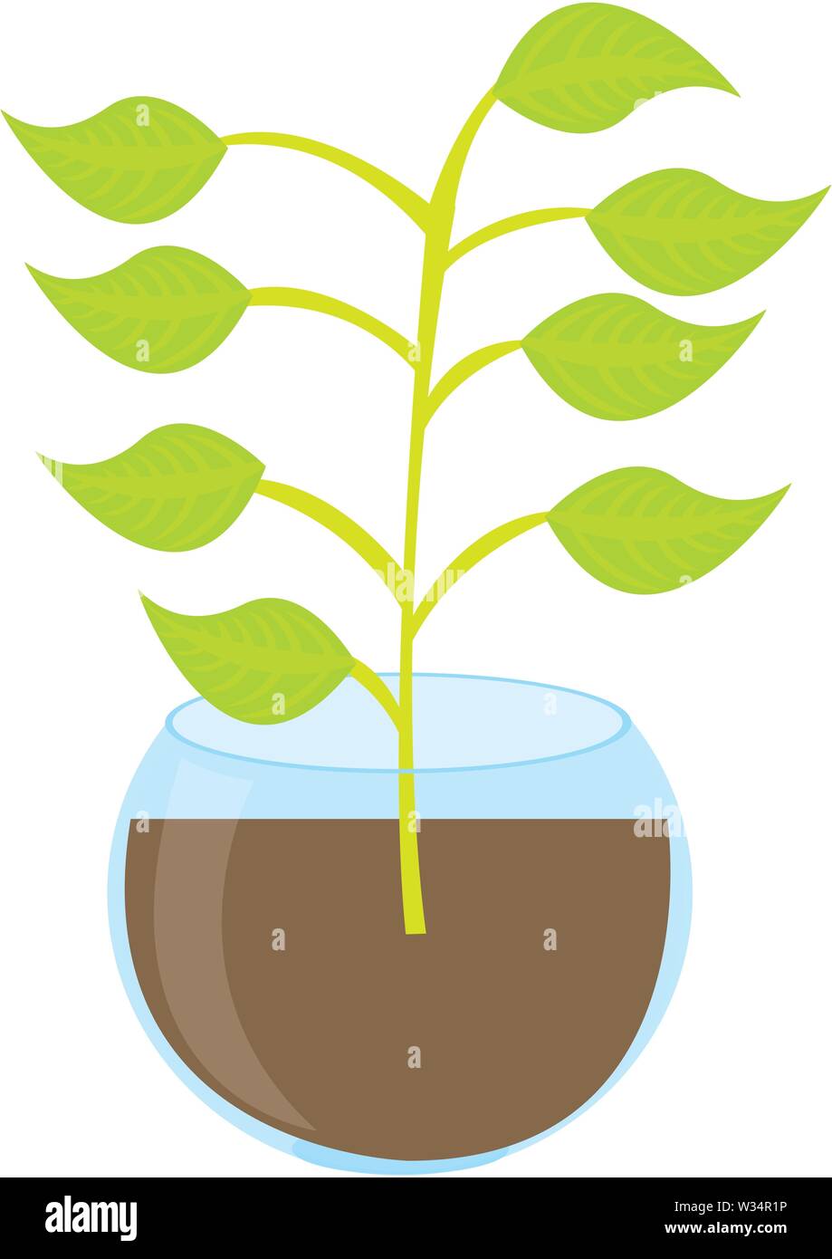 cute plant cartoon isolated over white background vector Stock Vector ...