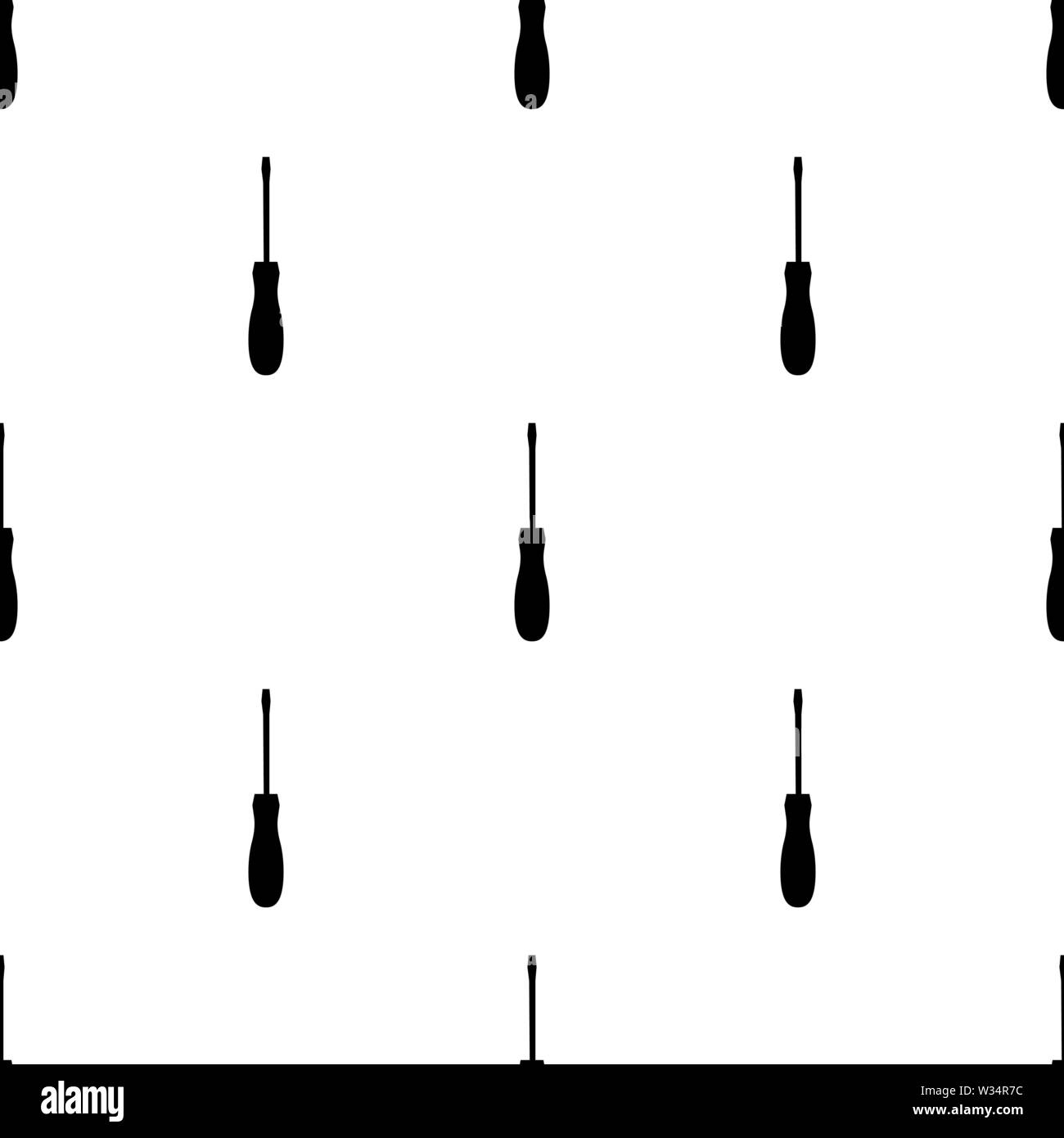 Seamless pattern with screwdriver icon. Repair symbols. Vector ...