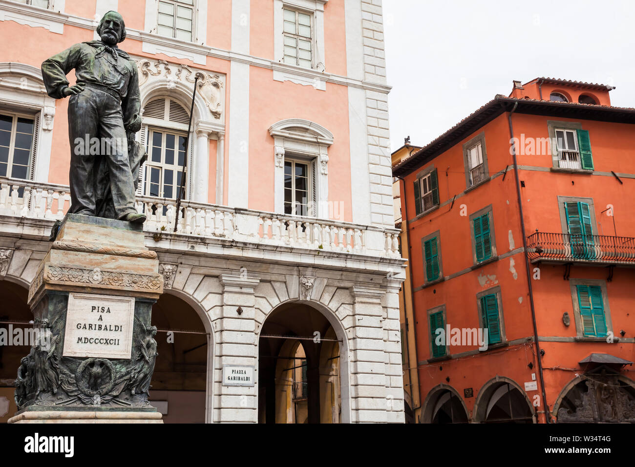 Bronze statue of Giuseppe Garibaldi made in 1892 by Ettore Ferrari at ...