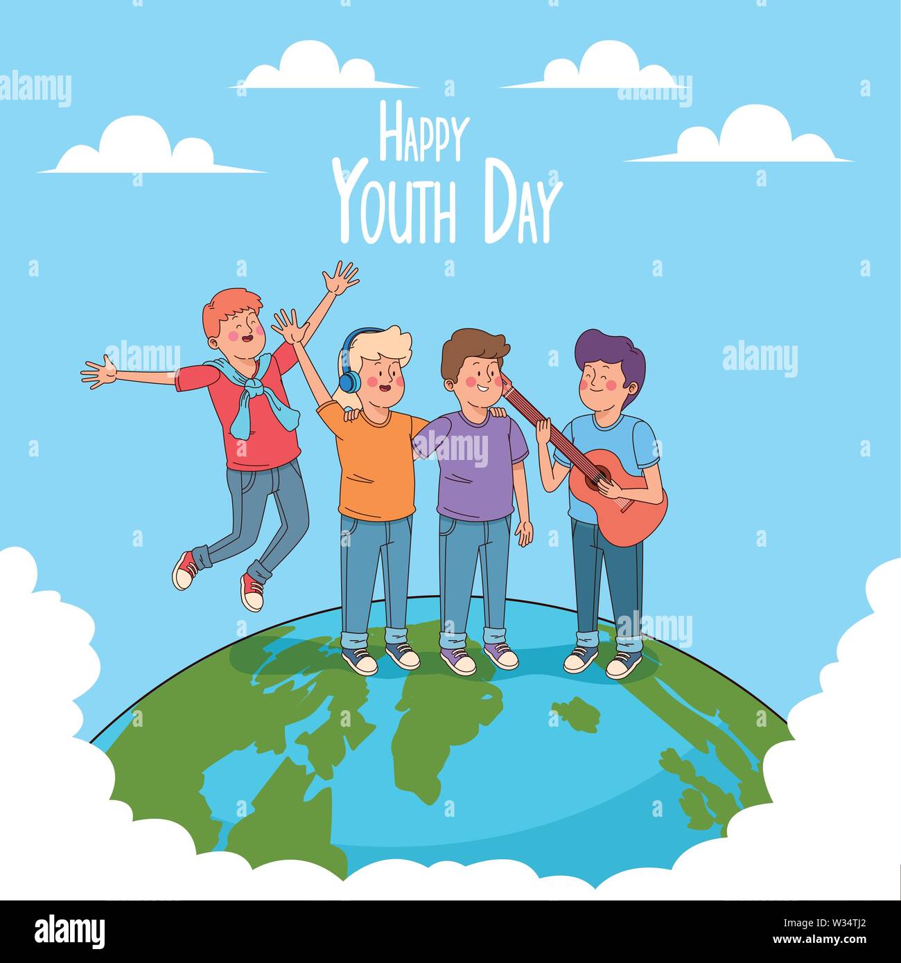 Teenagers day Stock Vector Images - Alamy
