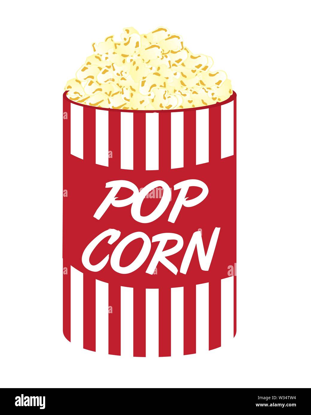 pop corn cartoon isolated over white background vector Stock Vector ...