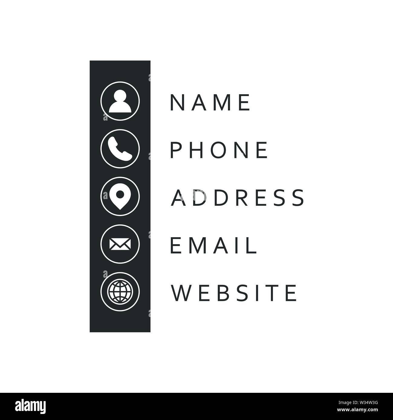 Business card information hi-res stock photography and images - Alamy