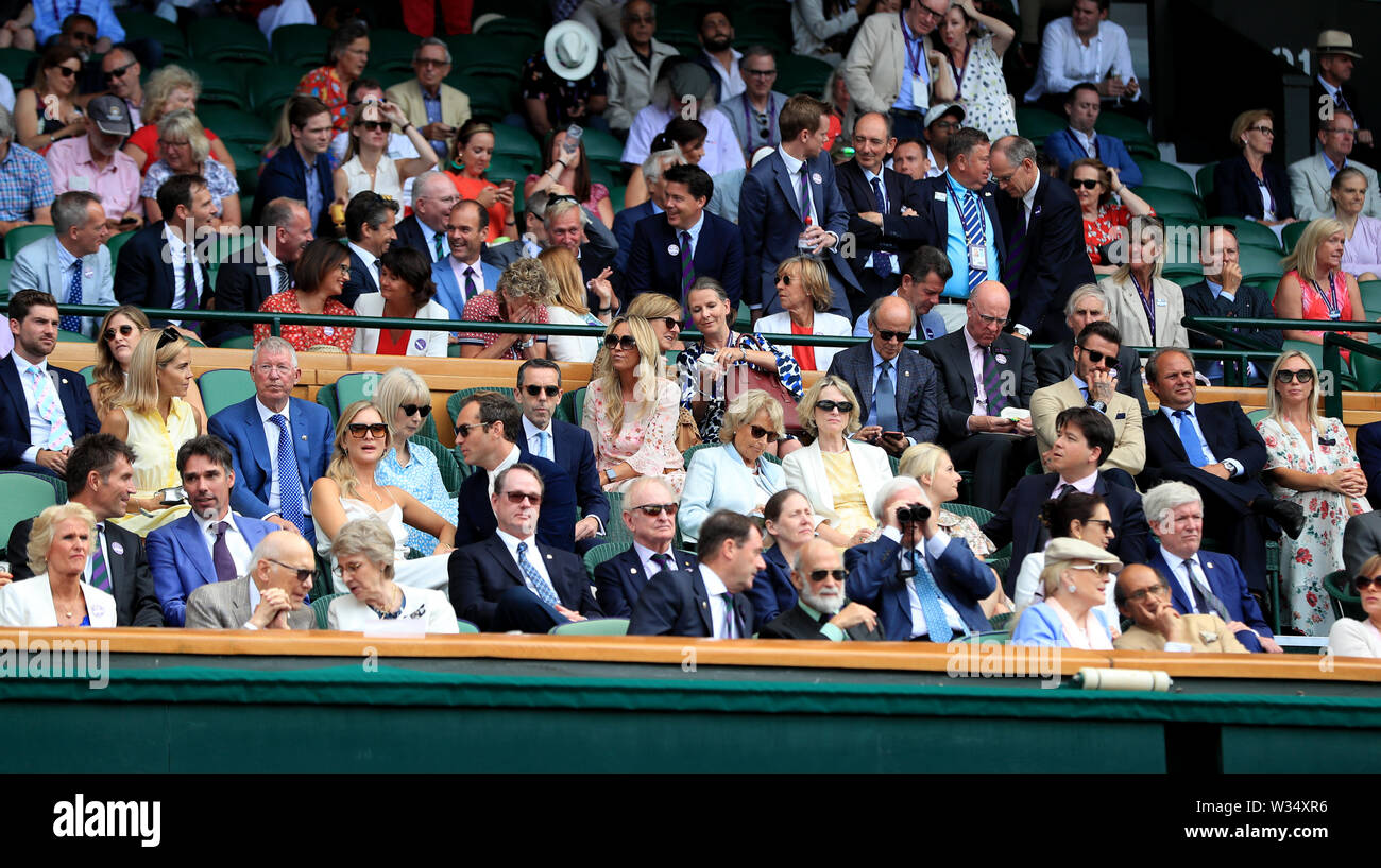 Sir Alex Ferguson (left, third row from from) and David Beckham (right ...