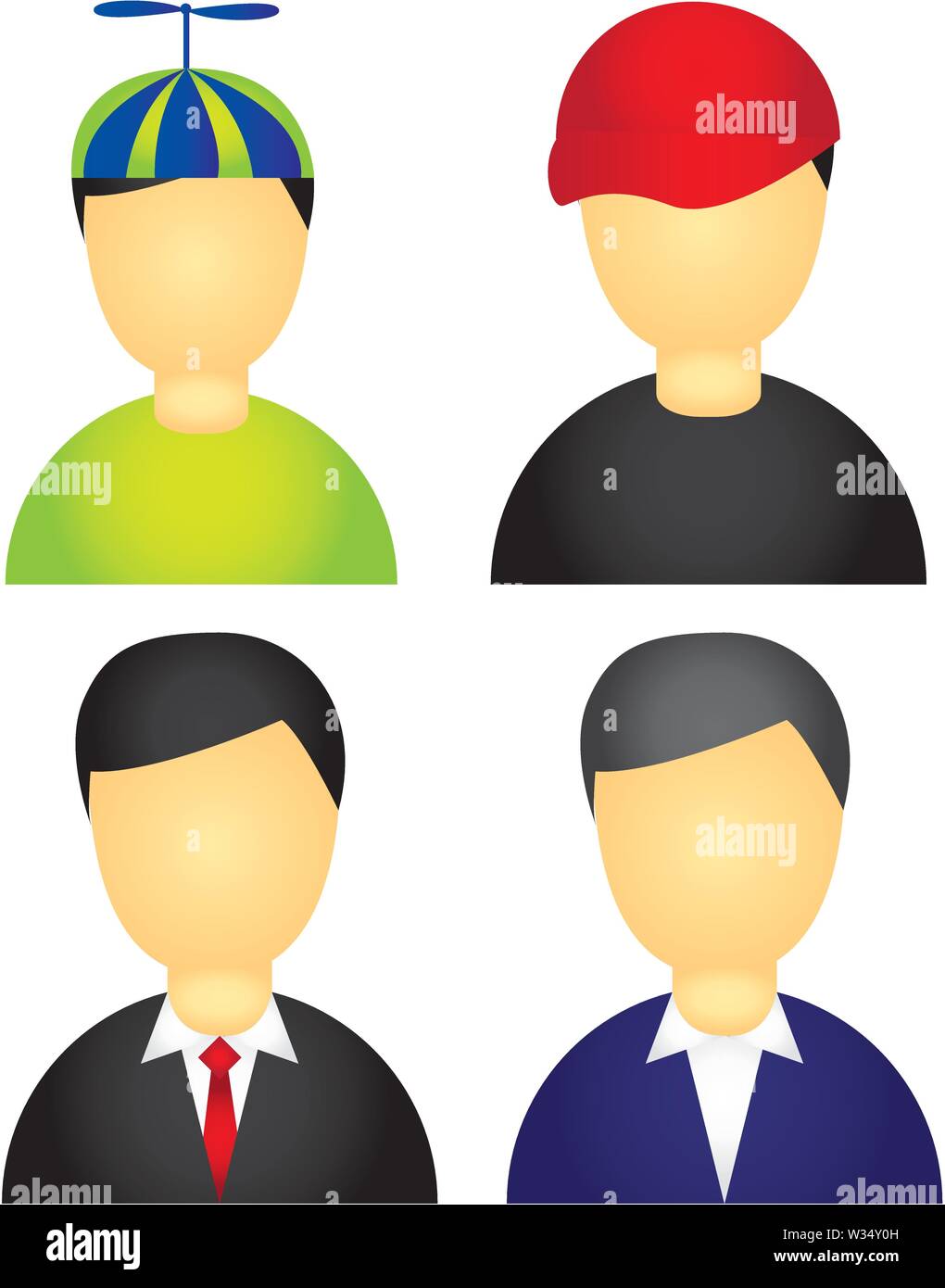 men icons isolated over white background vector Stock Vector Image ...