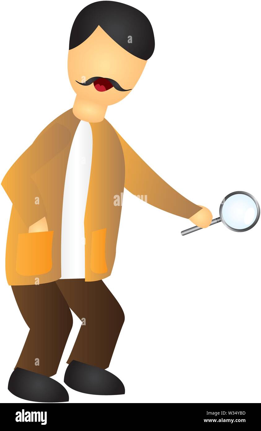 Cartoon Illustration Police Officer Looking High Resolution Stock ...