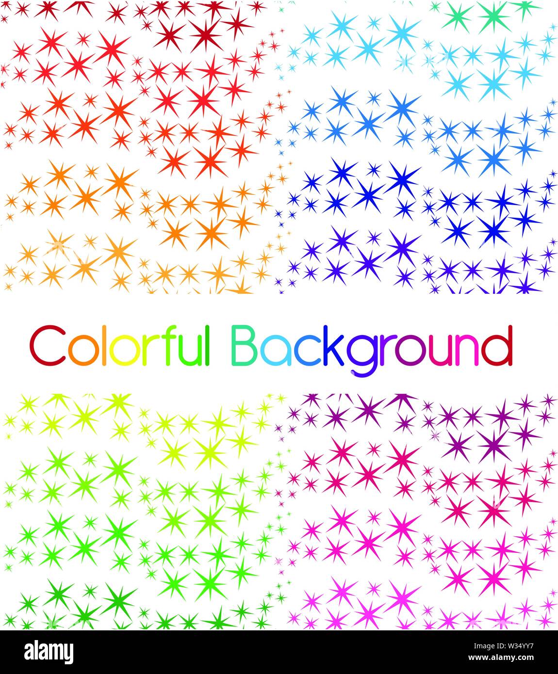 colorful stars isolated over white background vector Stock Vector Image ...